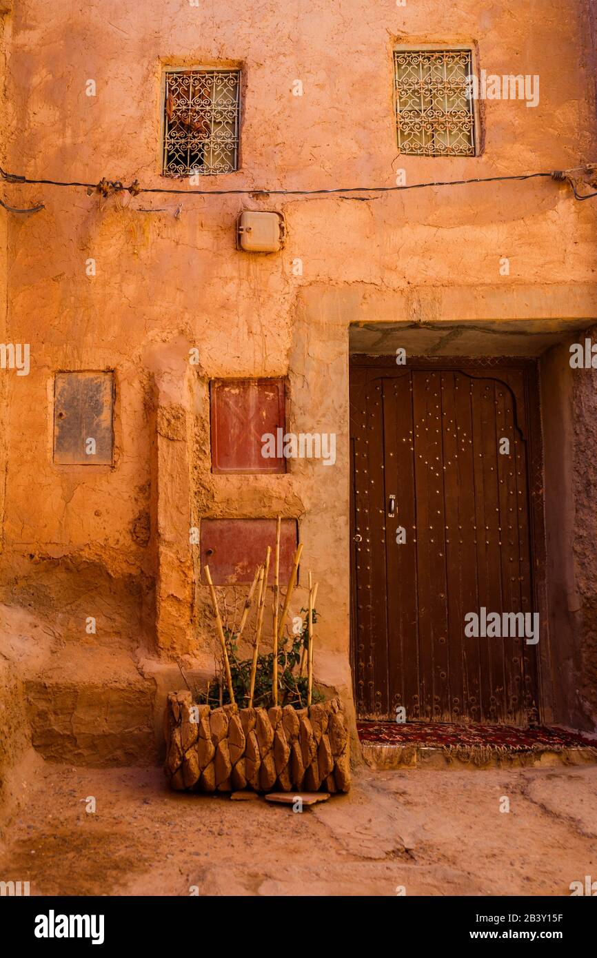 Old door and windows,part of the house in Morocco Stock Photo - Alamy