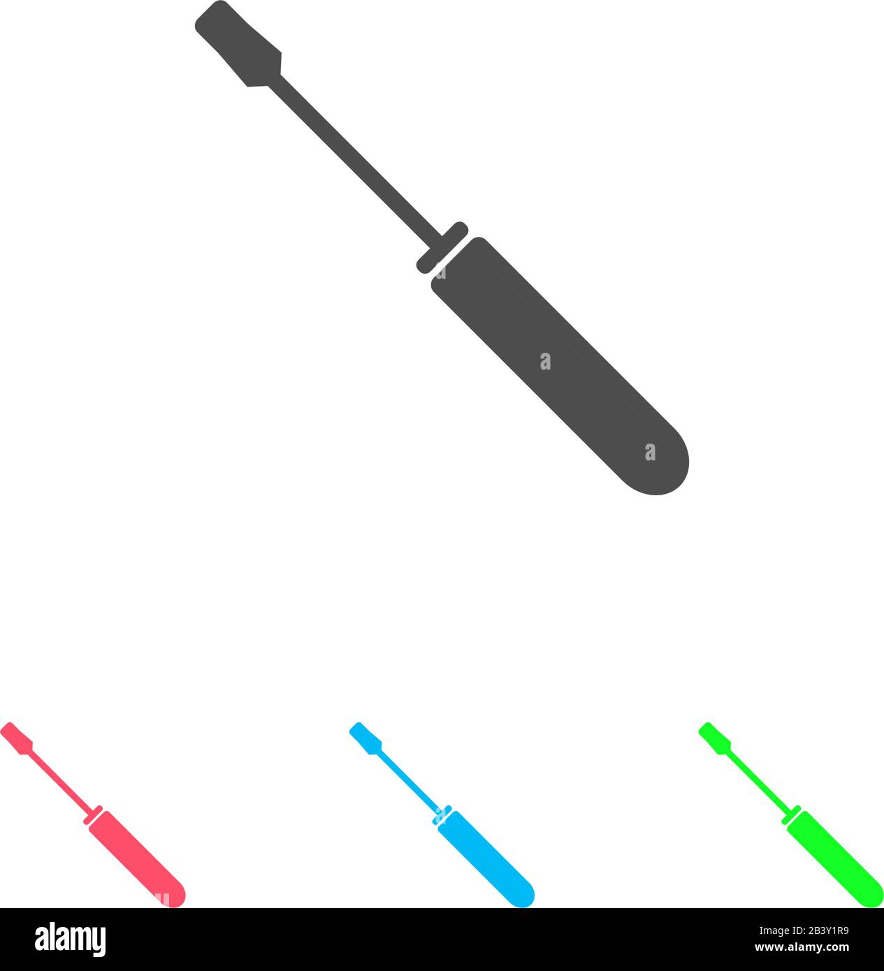 Screwdriver icon flat. Color pictogram on white background. Vector ...