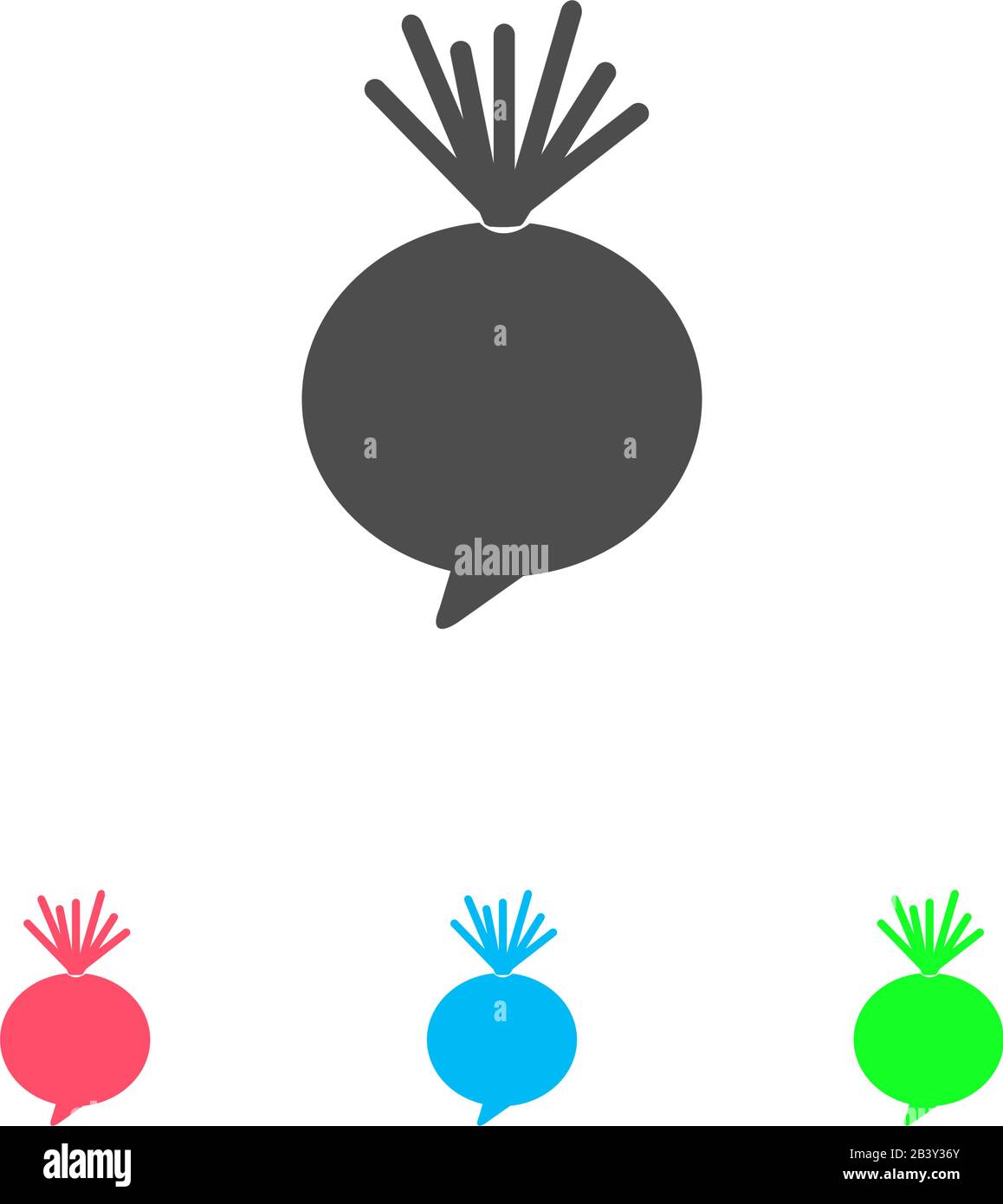 Beet icon flat. Color pictogram on white background. Vector ...