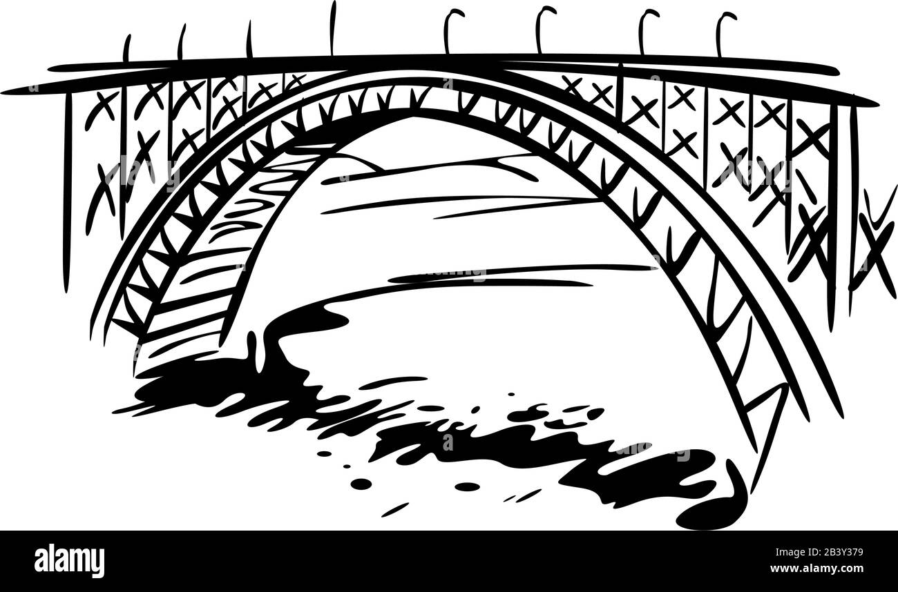 large steel bridge Stock Vector Image & Art - Alamy