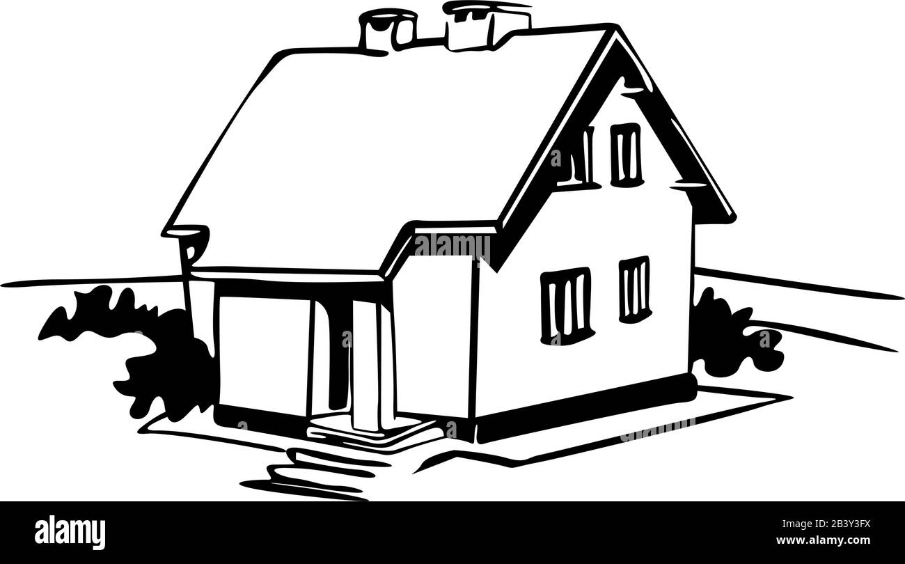 Single family home in Stock Vector Images - Alamy