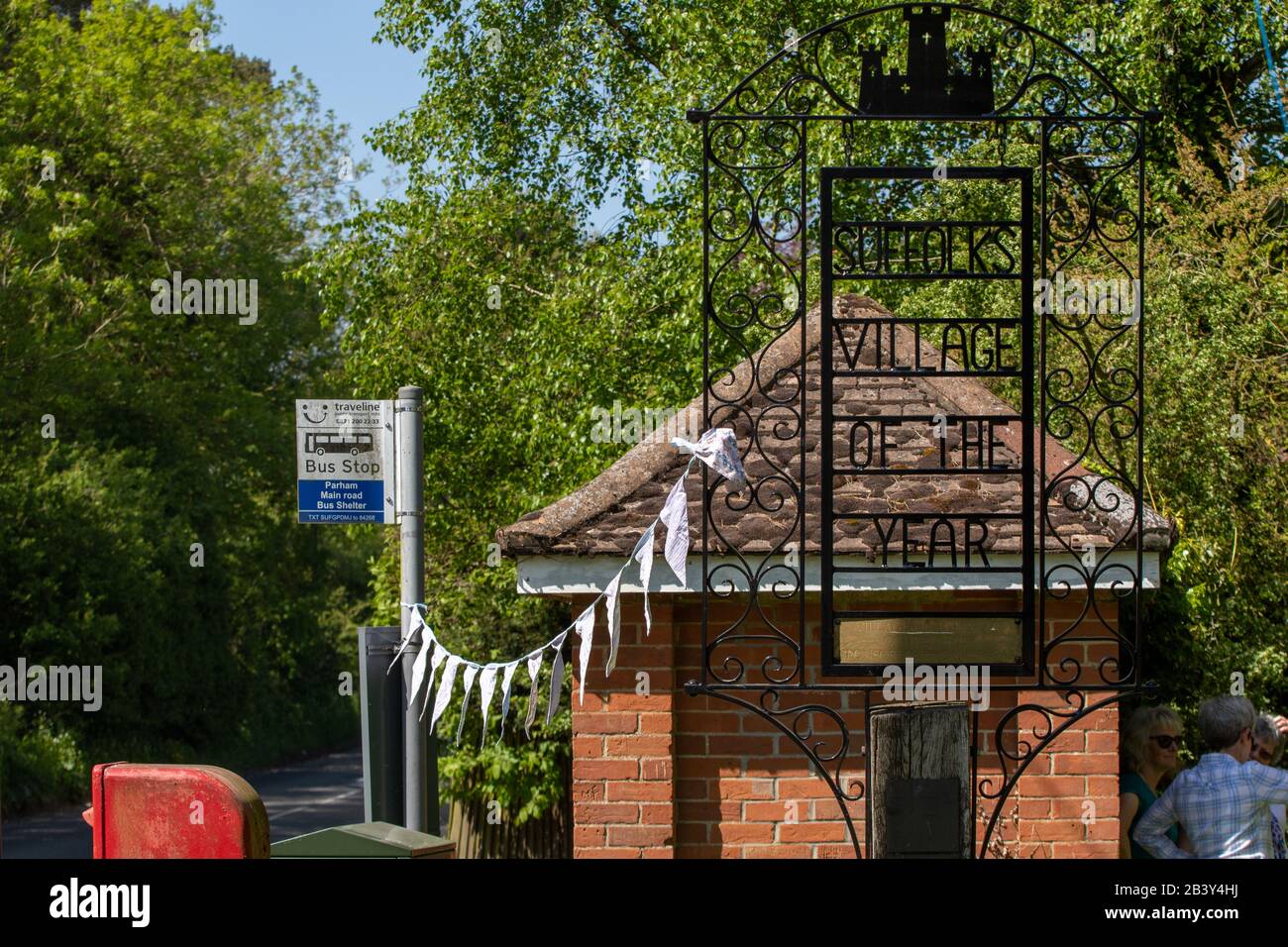 Parham village sign hi-res stock photography and images - Alamy