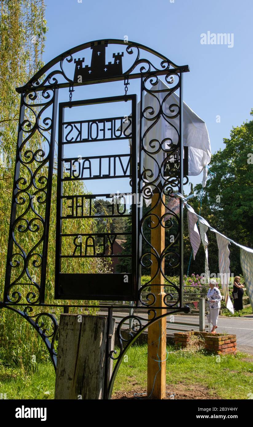 Parham village sign hi-res stock photography and images - Alamy