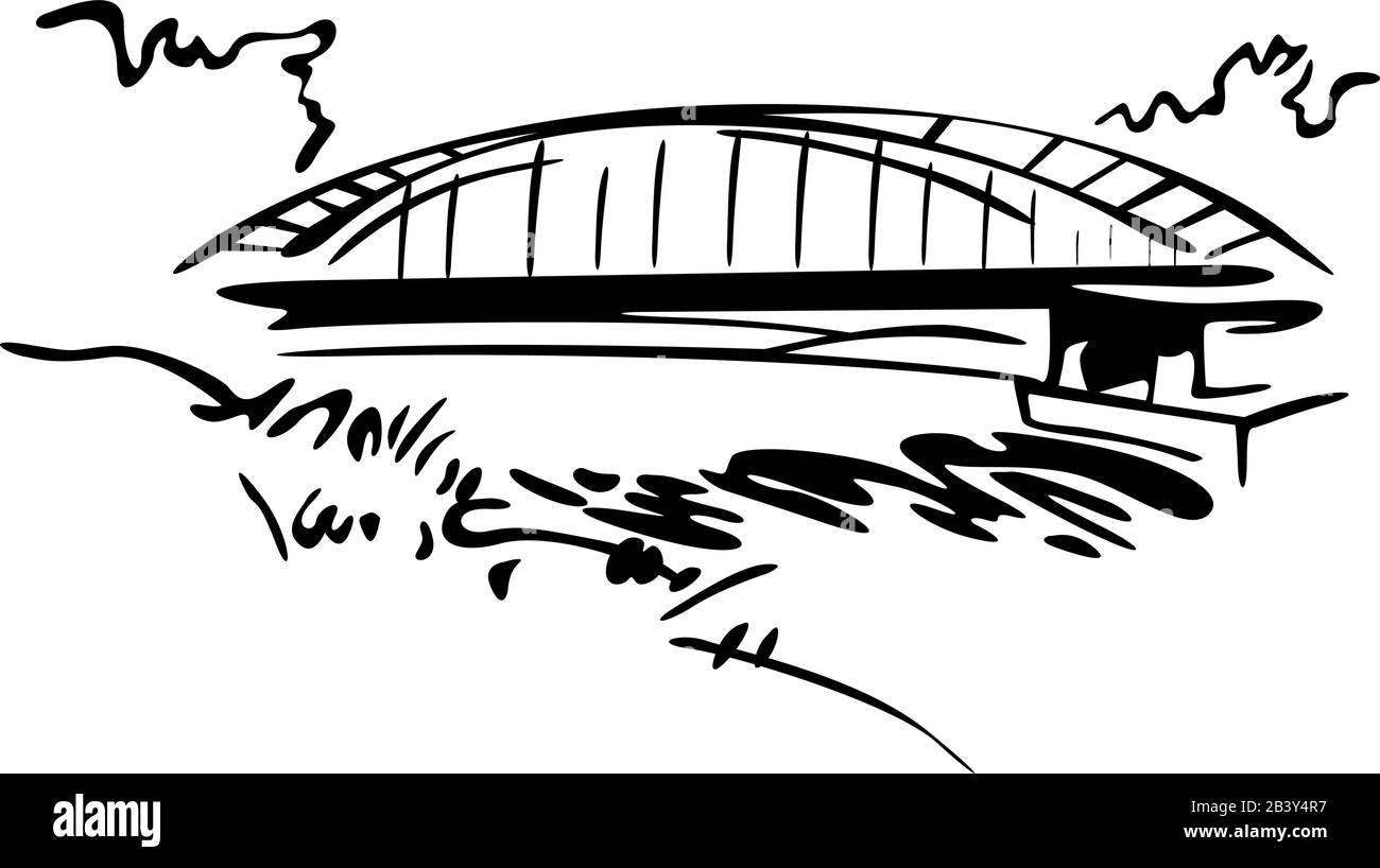 Forest landscape road river Stock Vector Images - Alamy