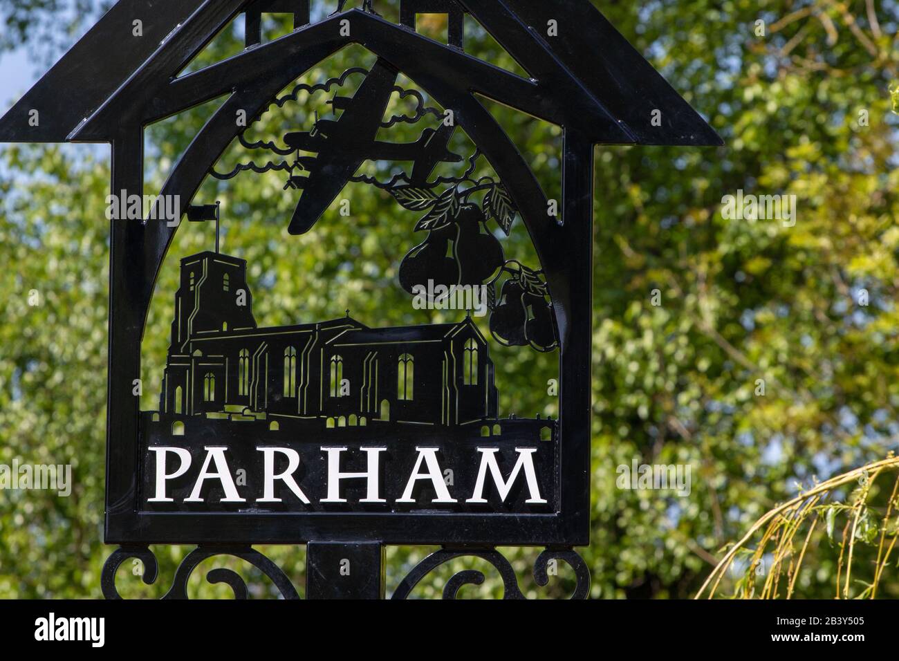 Parham village sign hi-res stock photography and images - Alamy