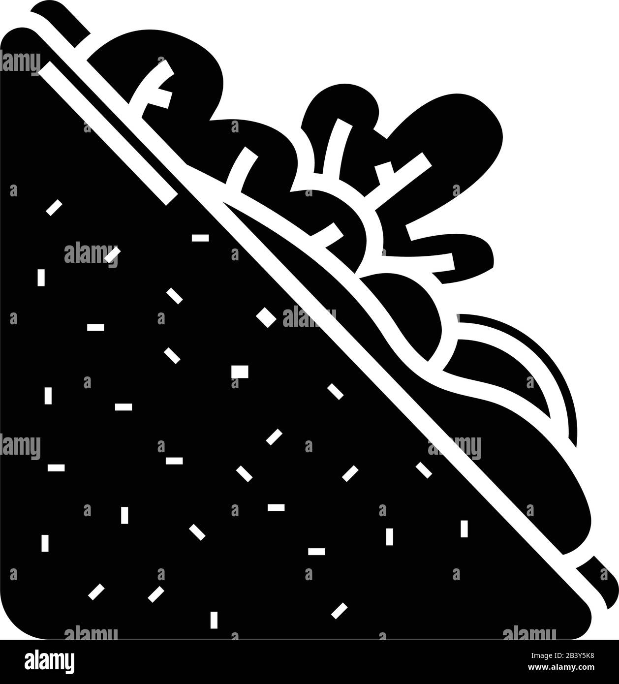 Sandwich black icon, concept illustration, vector flat symbol, glyph ...