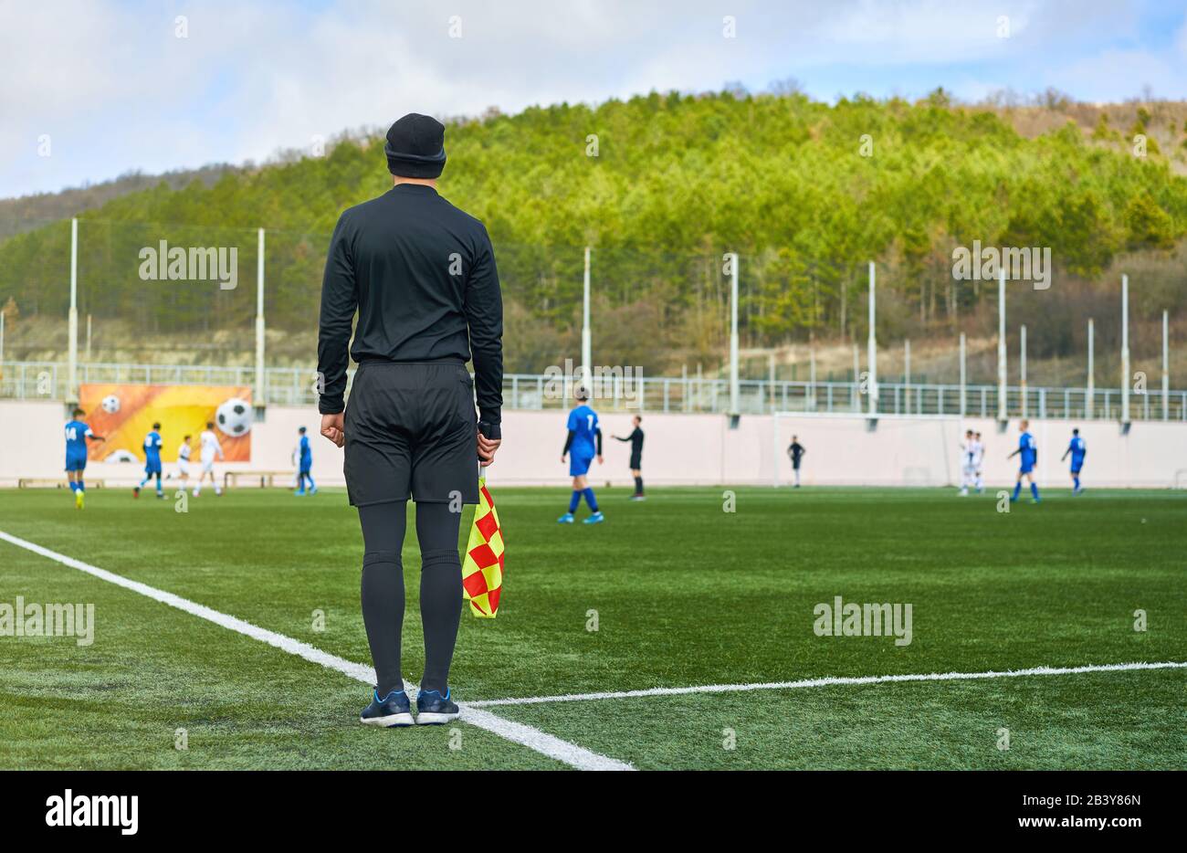 referee on the field during a football match Stock Photo - Alamy
