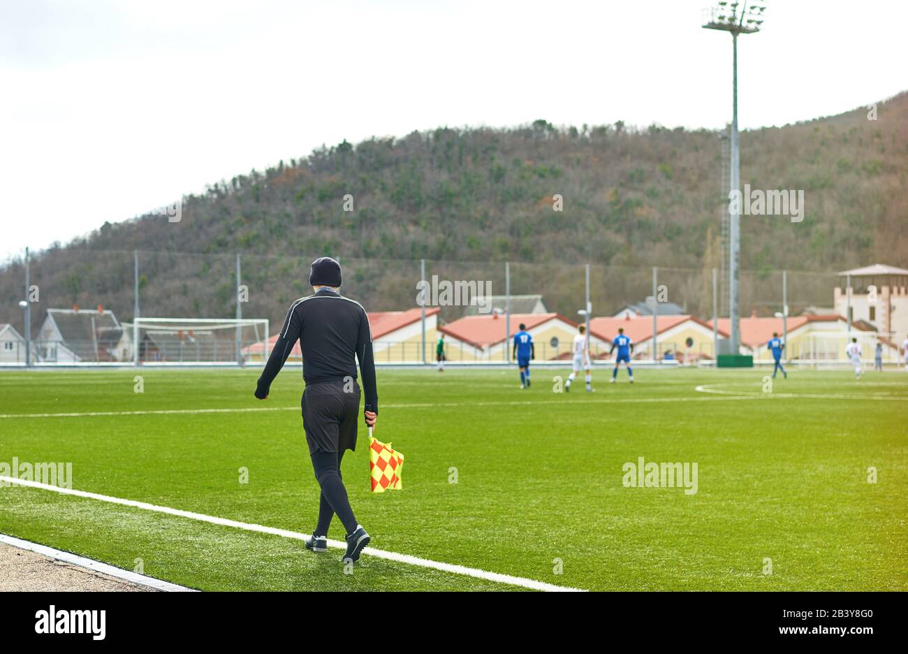 referee on the field during a football match Stock Photo - Alamy