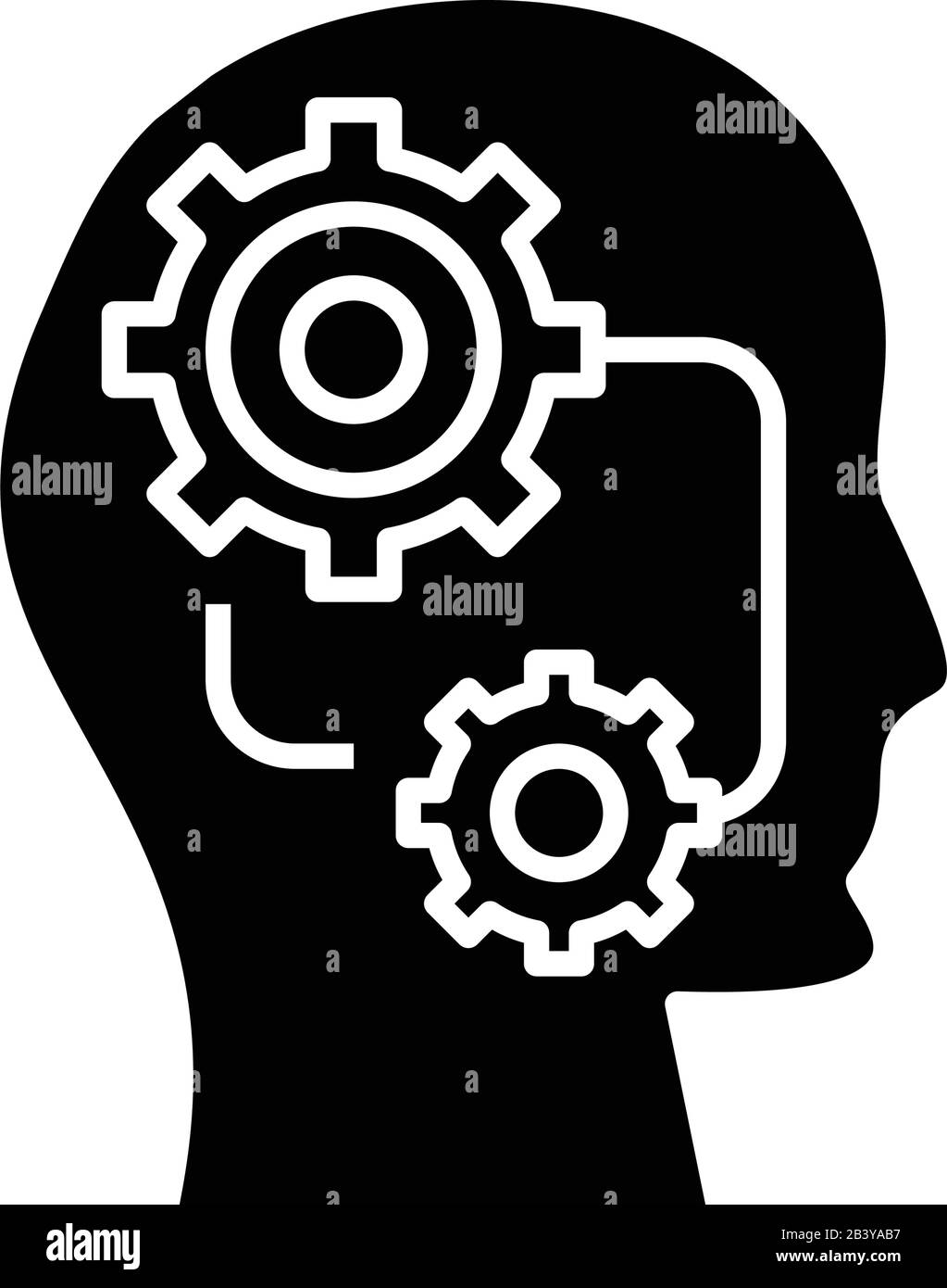 Self settings black icon, concept illustration, vector flat symbol ...