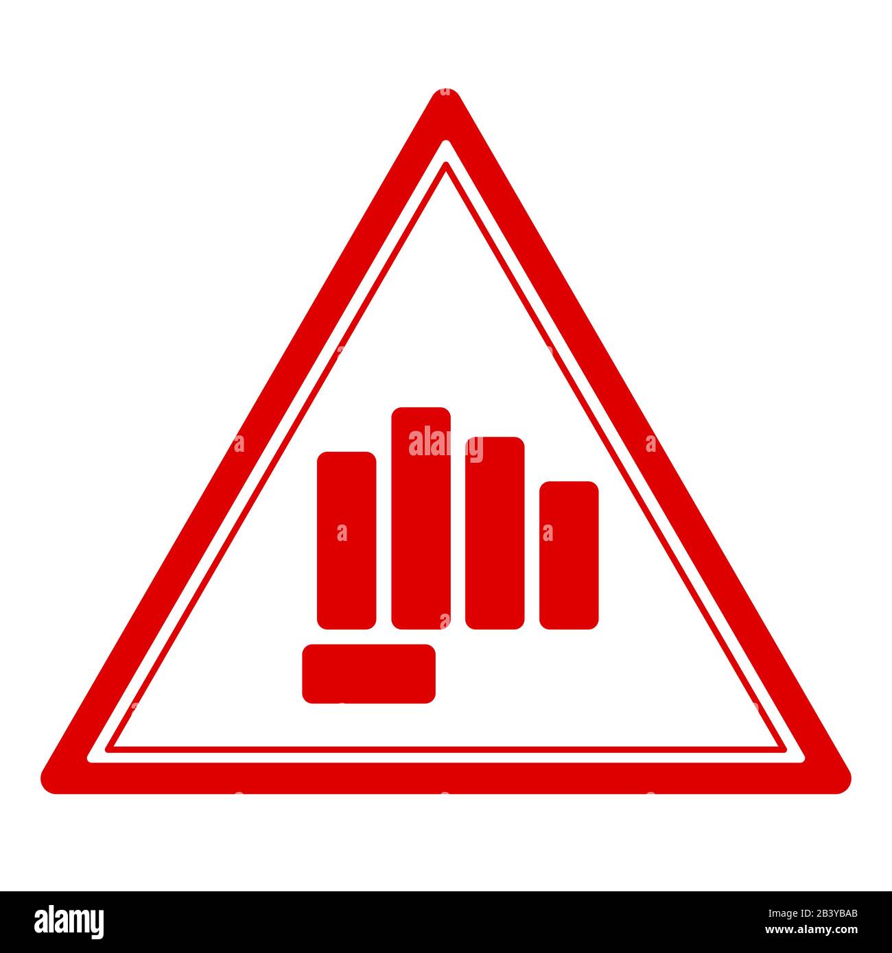 Illustration of the abstract fist punch danger sign Stock Vector Image ...