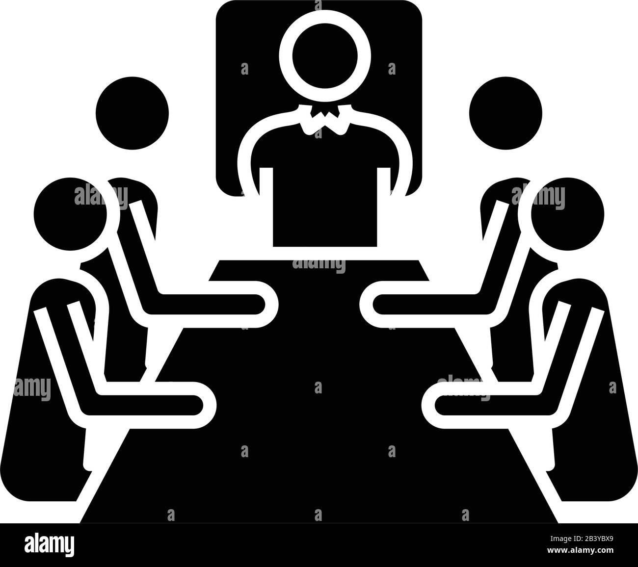 Serious tasks black icon, concept illustration, vector flat symbol ...