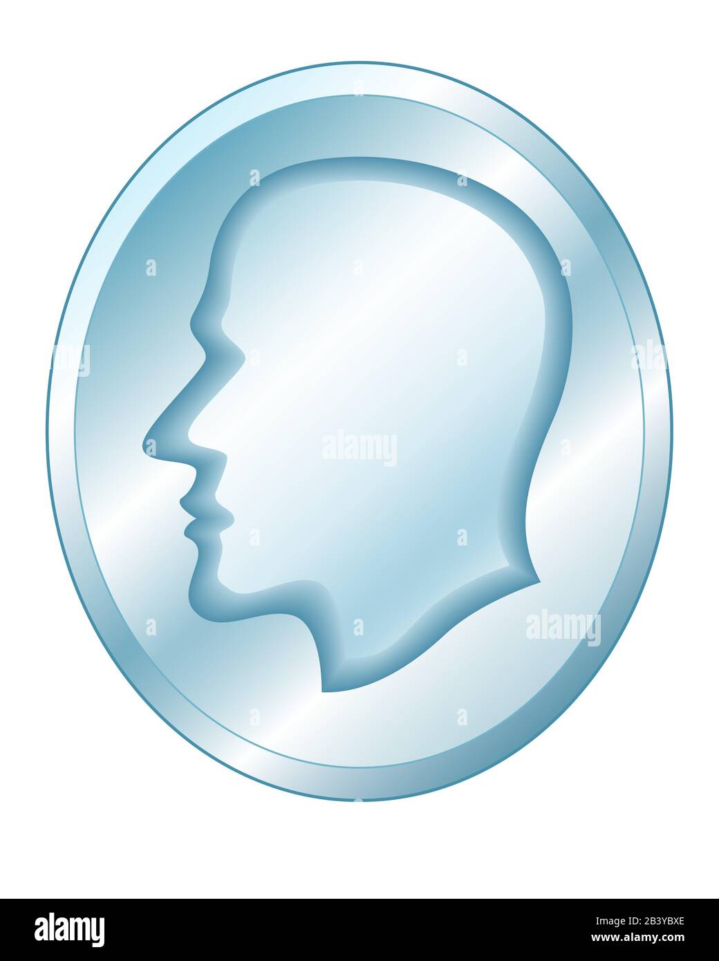 Blue profile head avatar Cut Out Stock Images & Pictures - Alamy