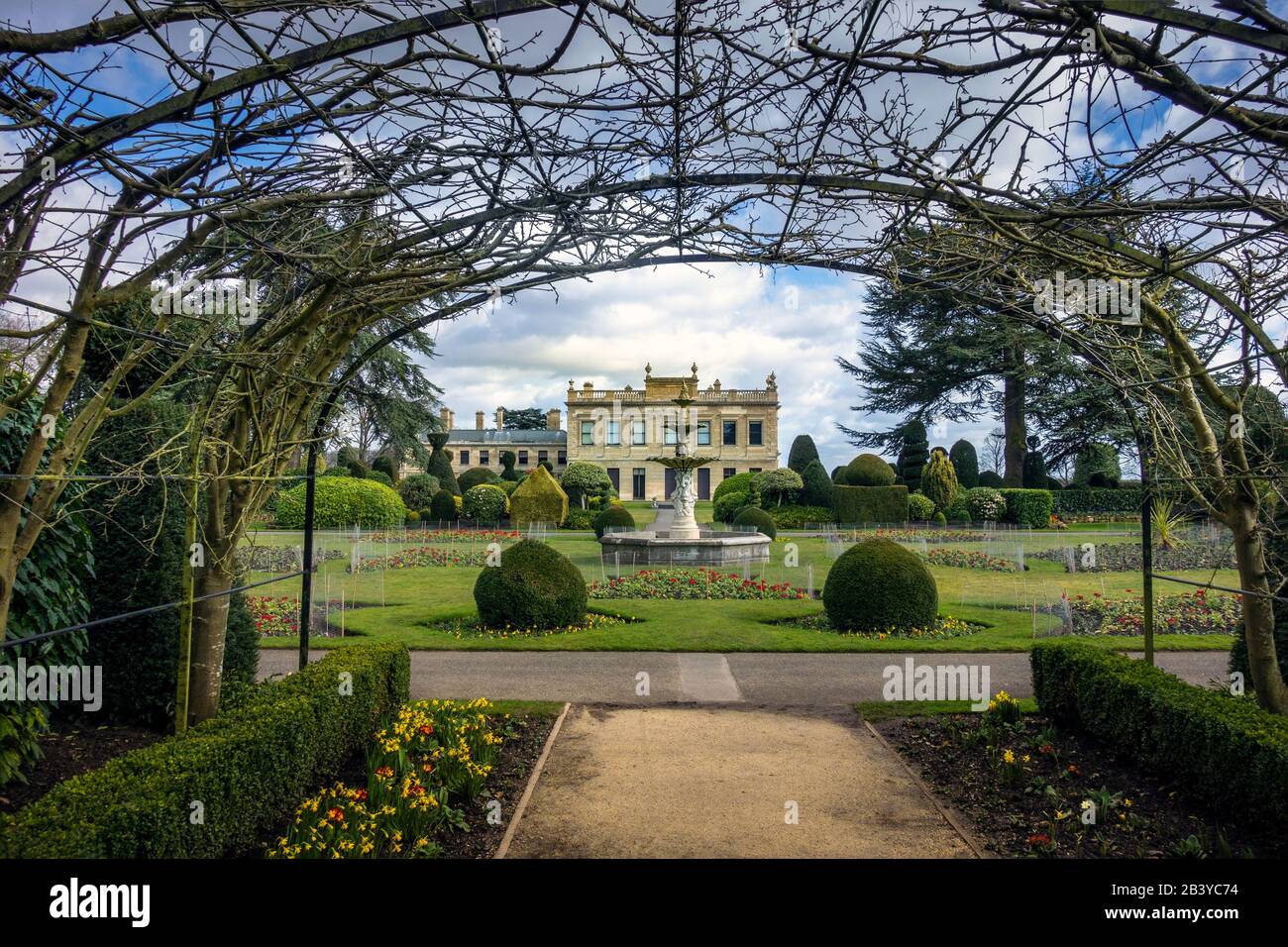 Brodsworth hall back view Stock Photo - Alamy