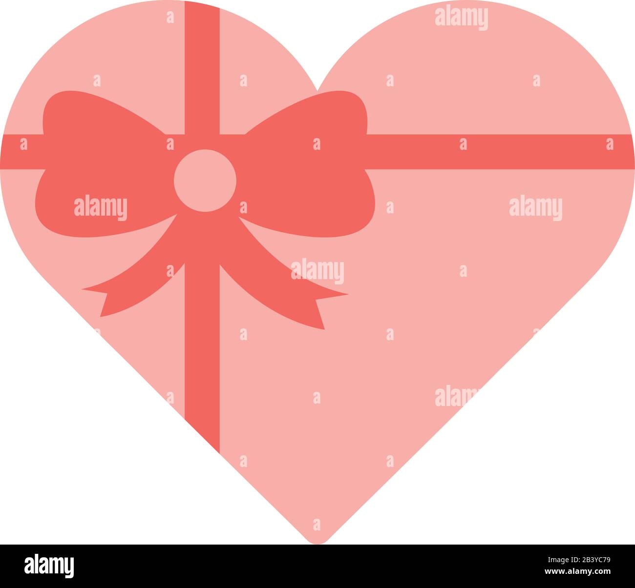 heart gift flat style icon design, happy birthday celebration ...