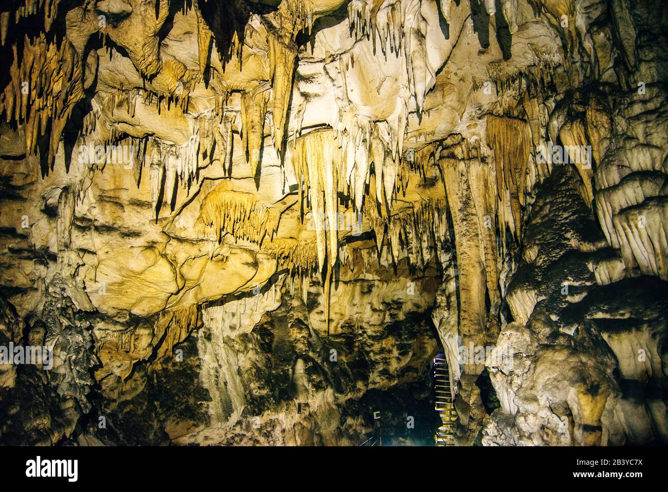 Inside Azishskaya Cave not far from the Lago-Naki plateau, Adygeya ...