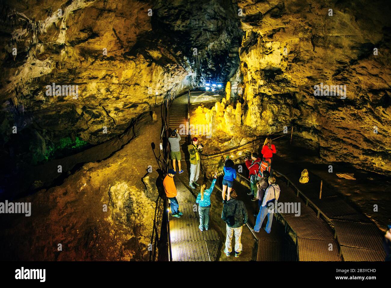 Inside Azishskaya Cave not far from the Lago-Naki plateau, Adygeya ...