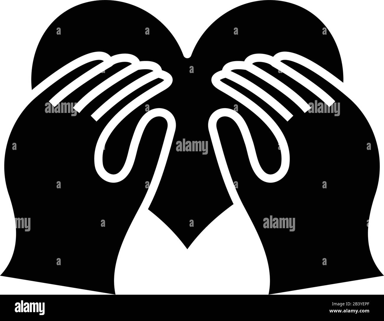 Supportive service black icon, concept illustration, vector flat symbol ...