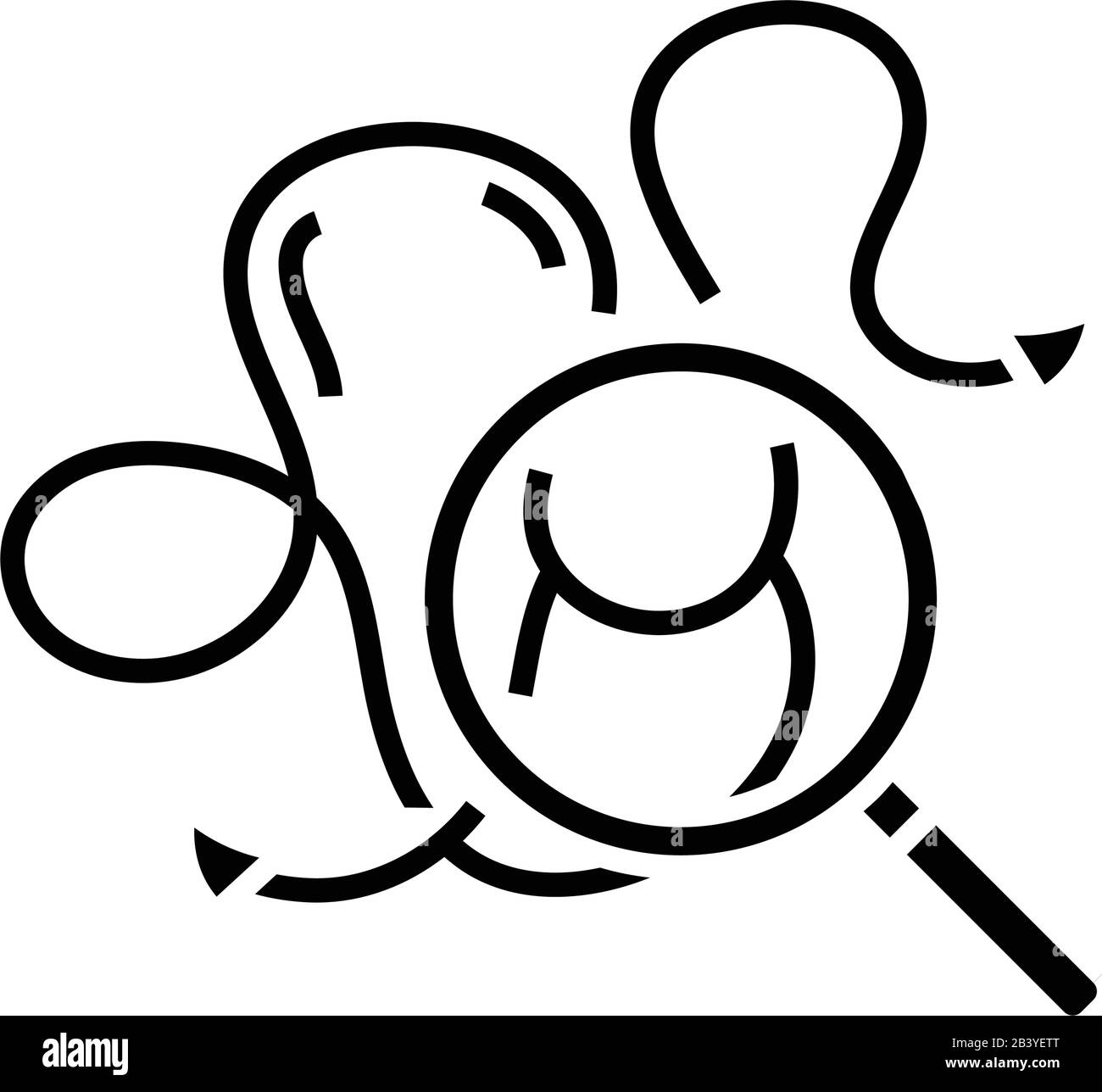 Searching idea black icon, concept illustration, vector flat symbol ...