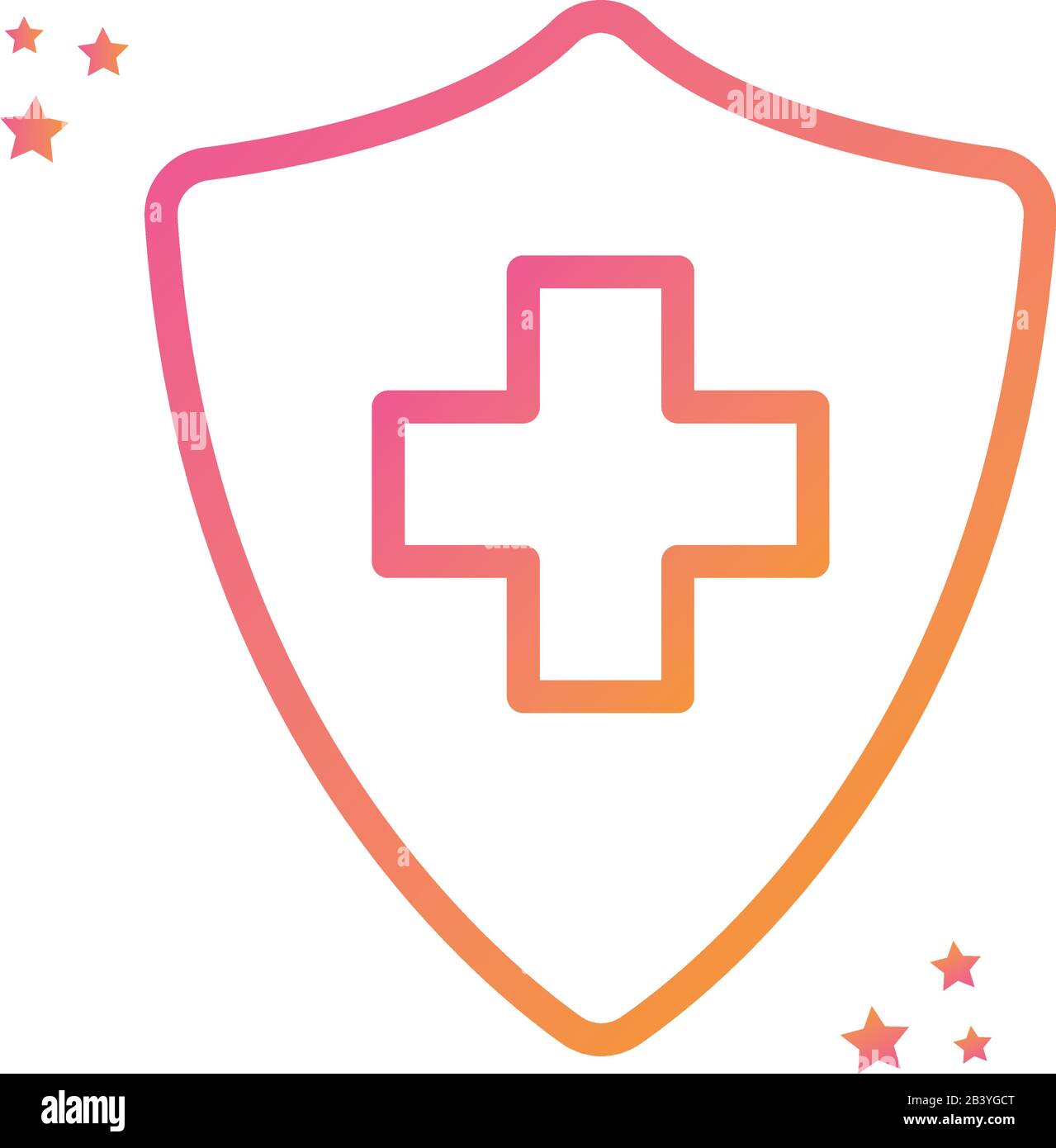 Isolated cross inside shield hi-res stock photography and images - Alamy