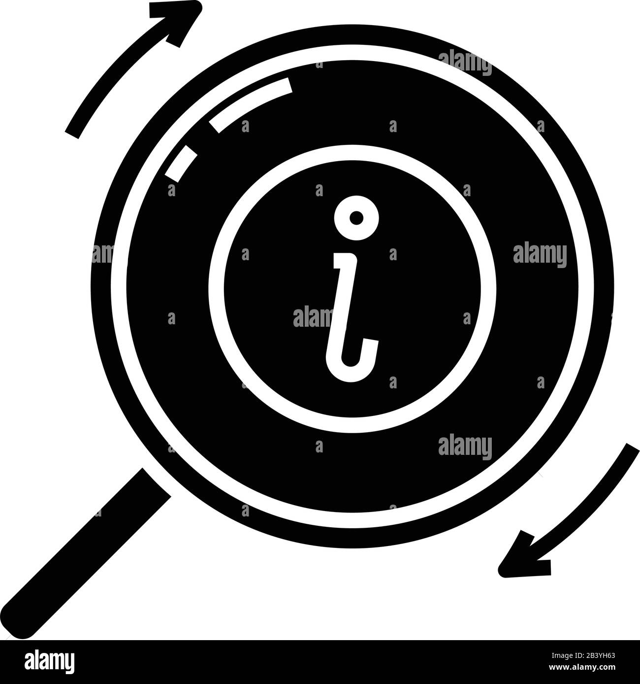 Searching black icon, concept illustration, vector flat symbol, glyph ...