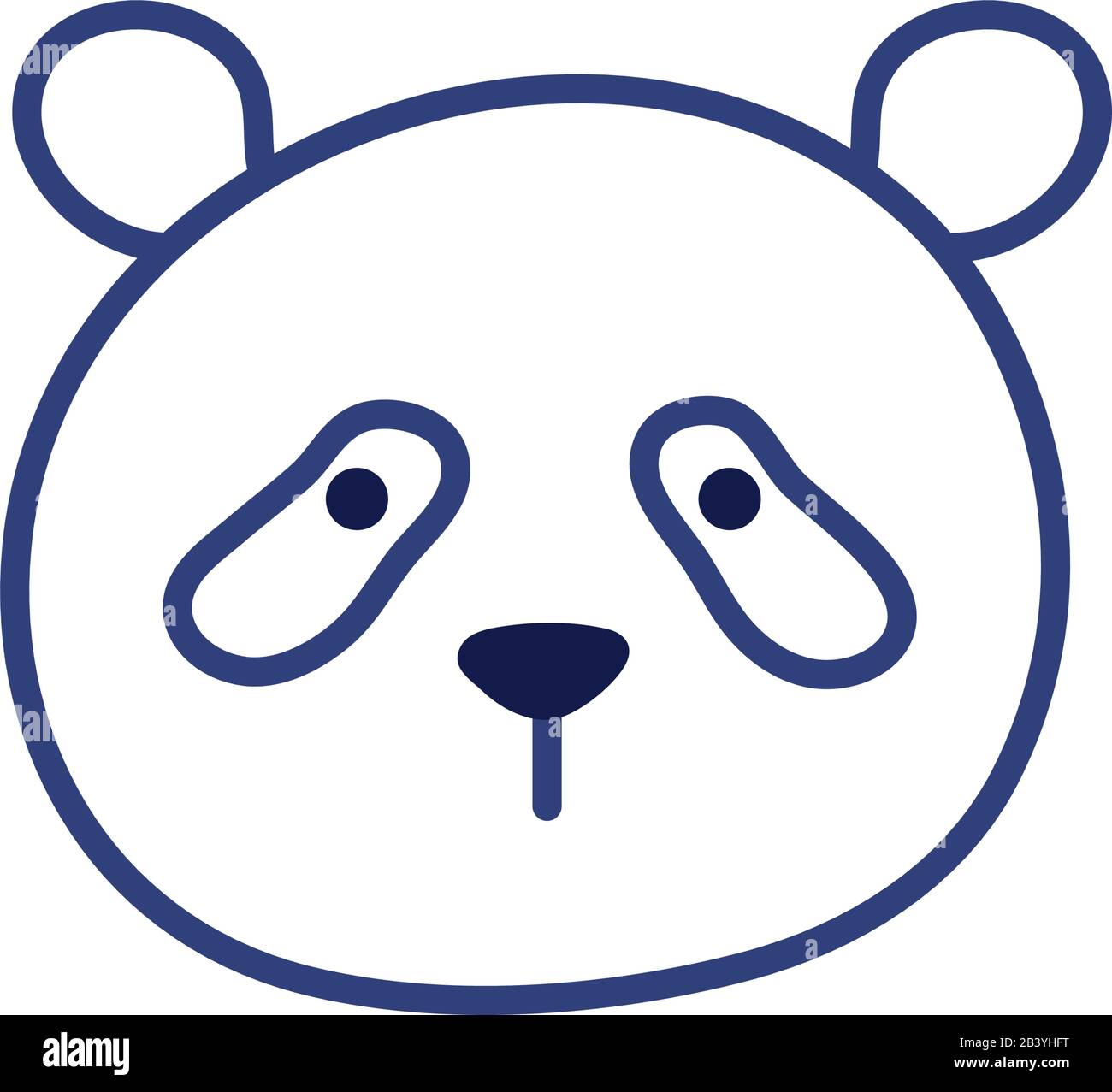 Cute panda cartoon line style icon vector design Stock Vector Image ...