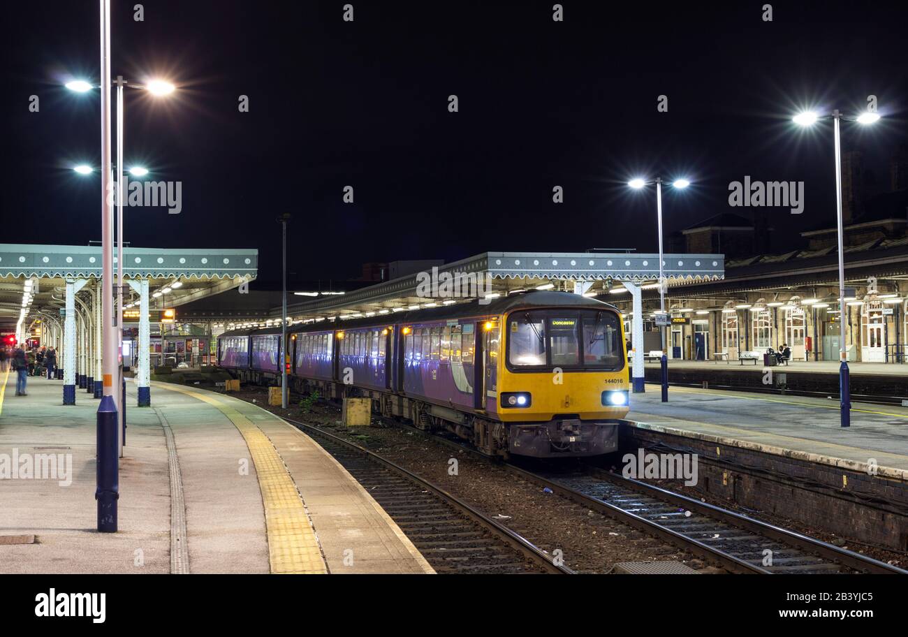 Northern Rail class 144 pacer train 144016 (+144005 behind on buffers ...