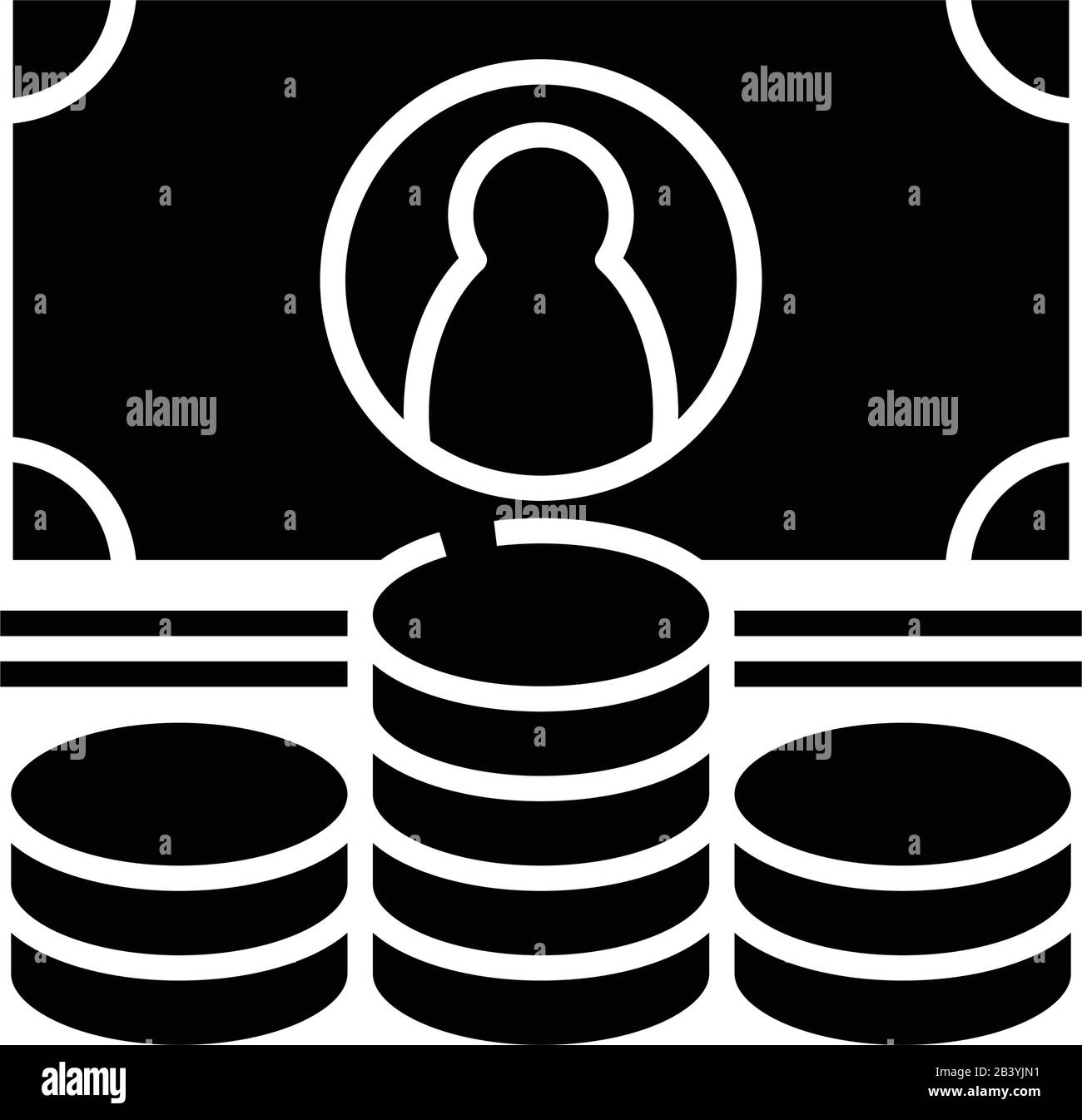Salary growth black icon, concept illustration, vector flat symbol ...