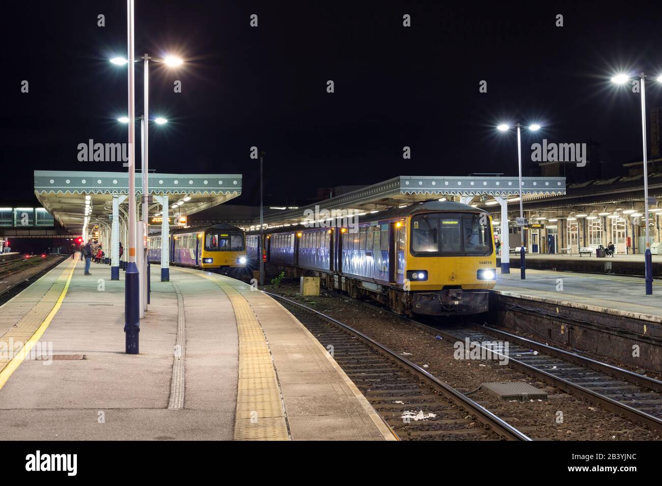 Northern rail class 144 pacer trains at Sheffield railway sstation ...