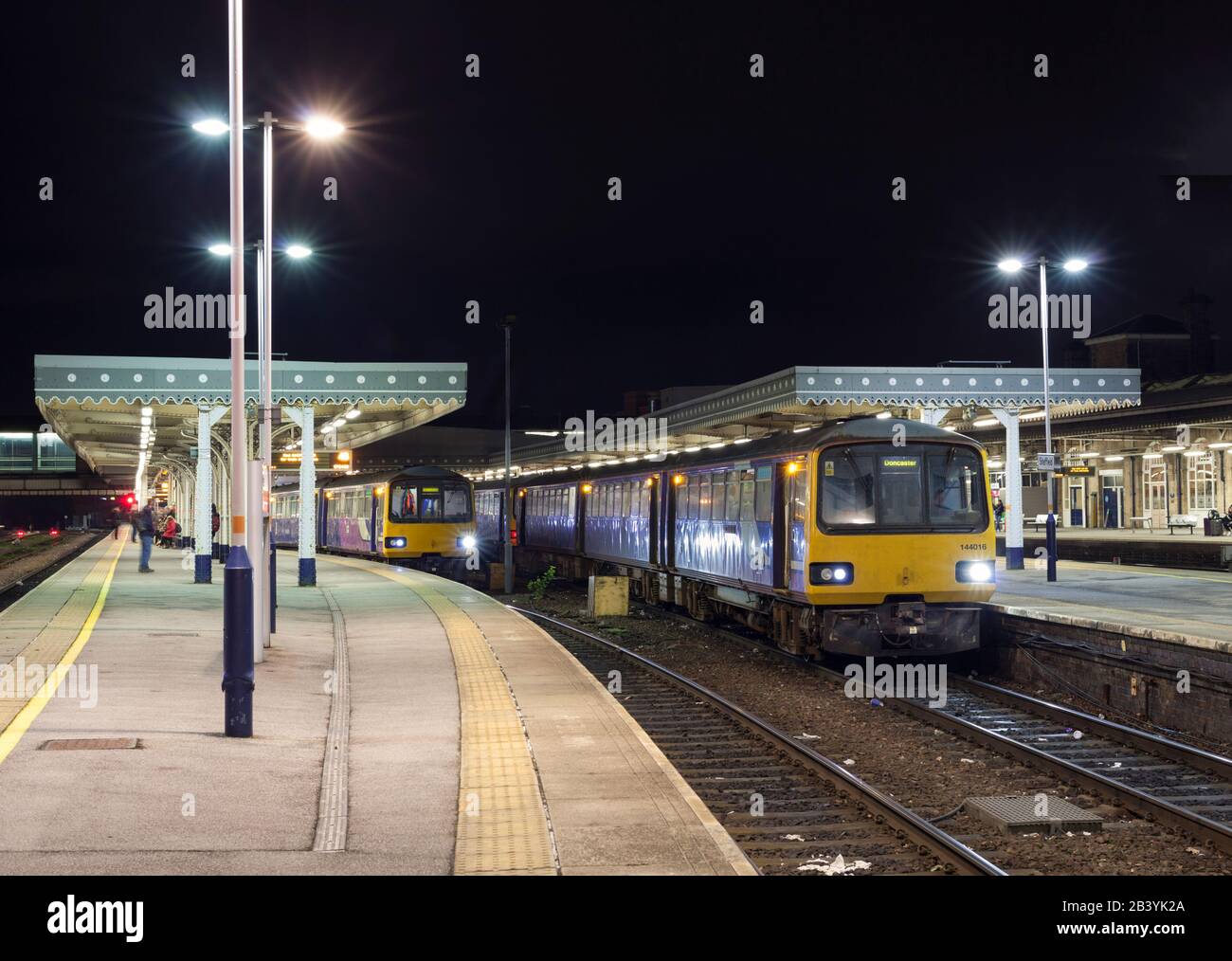 Northern rail class 144 pacer trains at Sheffield railway sstation ...