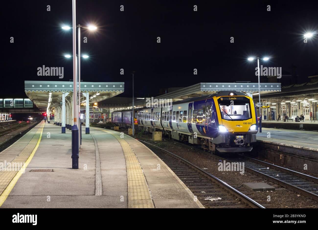 Northern Rail CAF class 195 195003 at Sheffield railway station with a ...