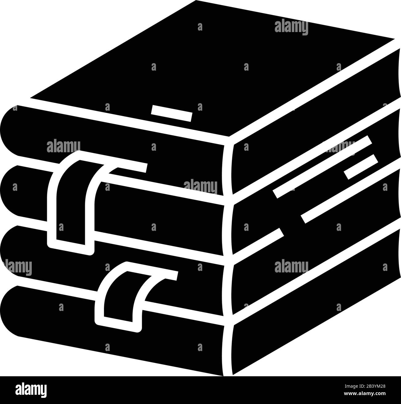 Student books black icon, concept illustration, vector flat symbol ...