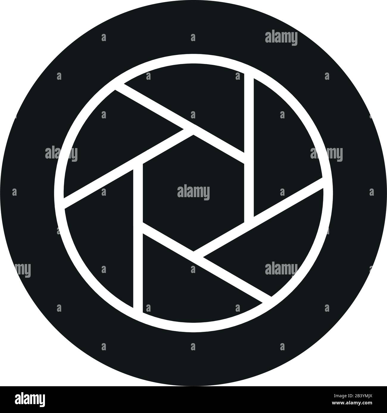 camera lens line block style icon design, photography technology ...