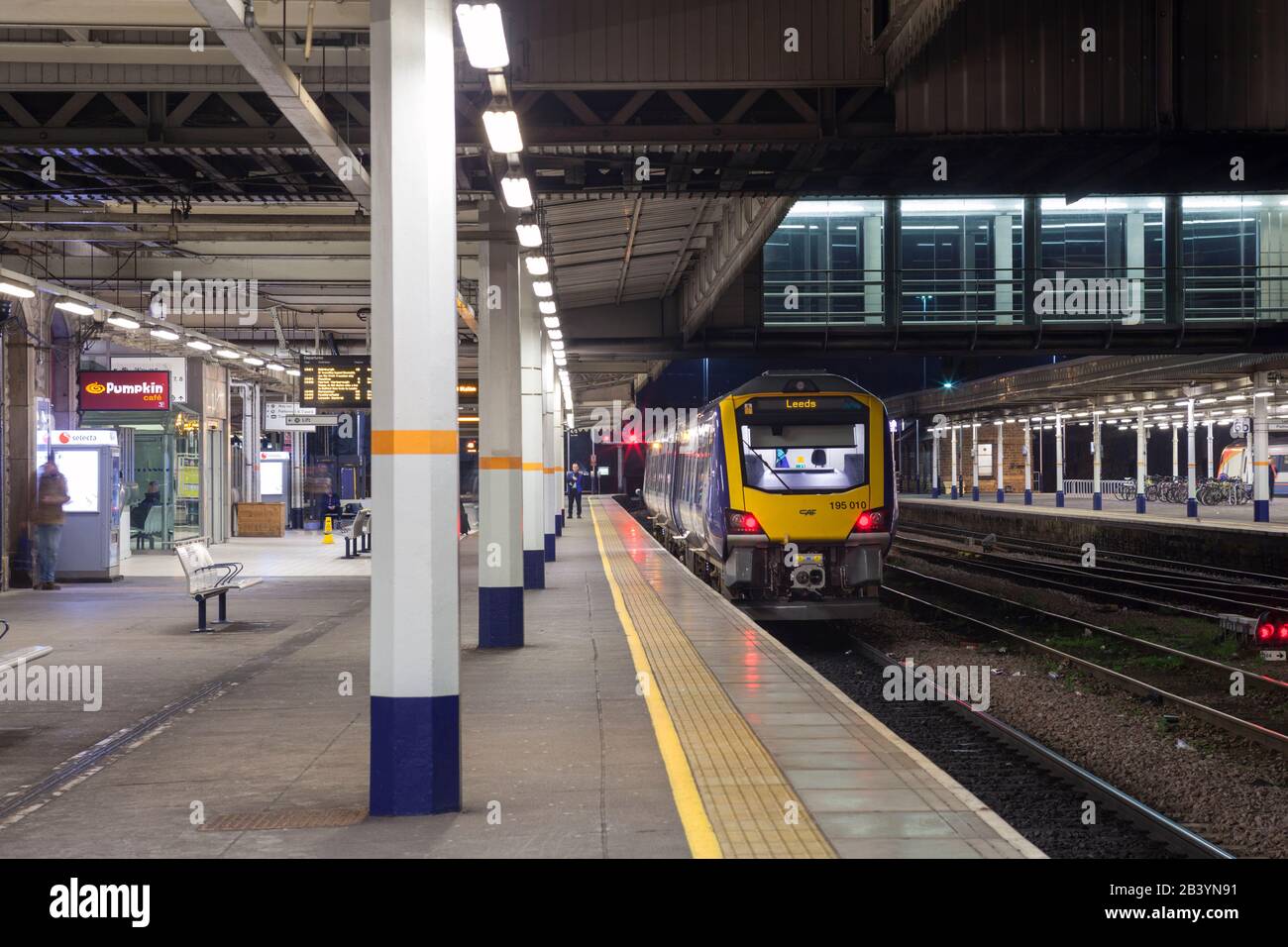 Northern Rail CAF class 195 diesel train 195010 at Sheffield railway ...