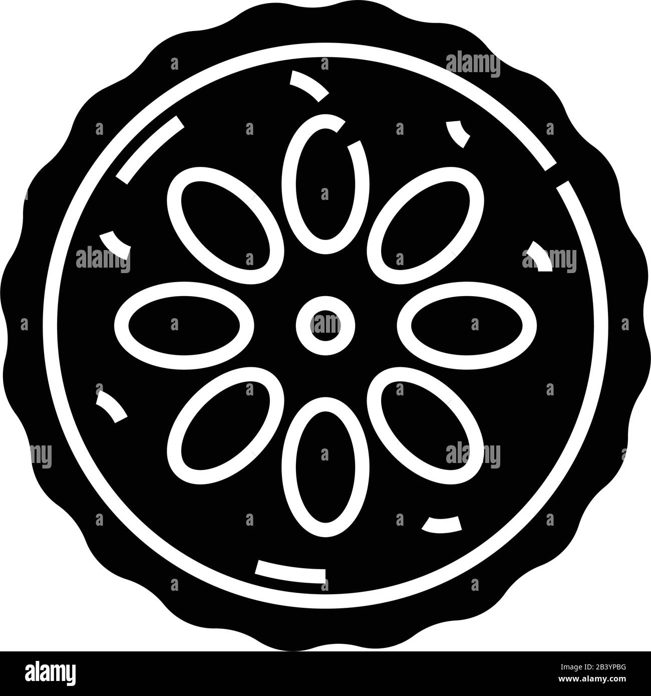 Tasty cake black icon, concept illustration, vector flat symbol, glyph ...