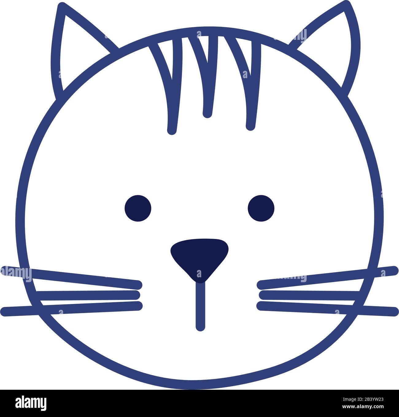 Cute cat cartoon line style icon vector design Stock Vector Image & Art ...