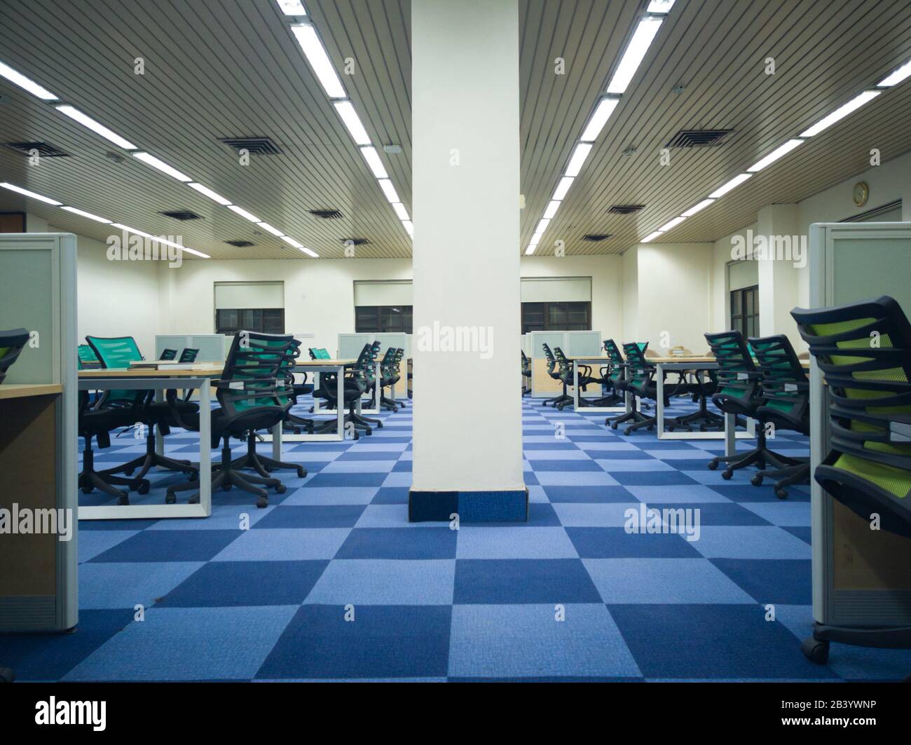 New office or sitting area for studying or shared workspaces Stock ...