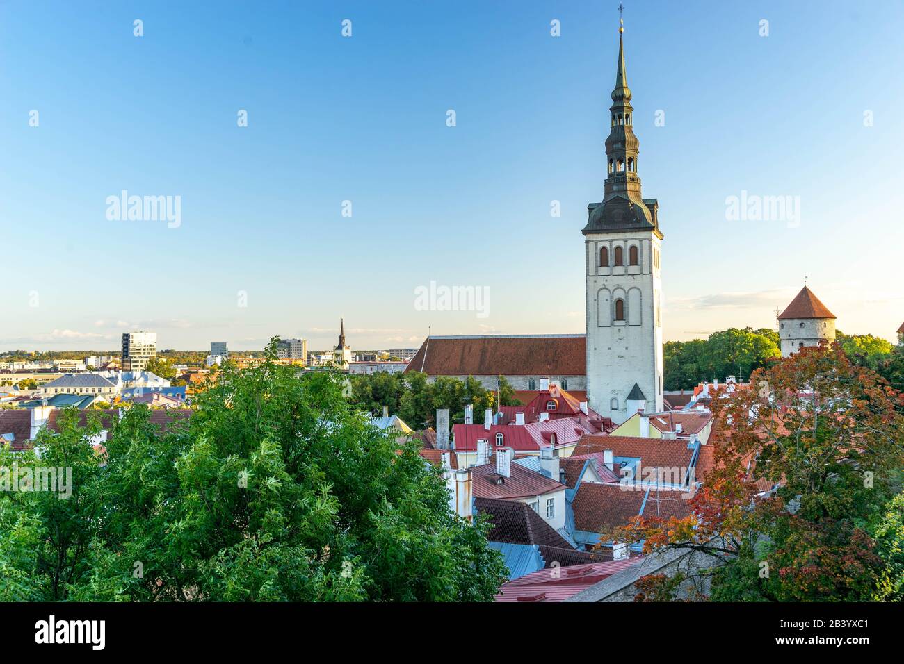 The Attractions of the Beautiful Medieval Town of Tallinn Stock Photo ...