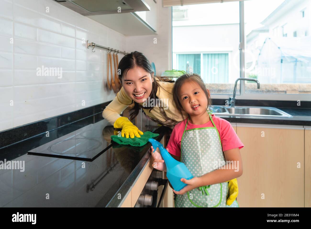 Kids Cleaning Kitchen