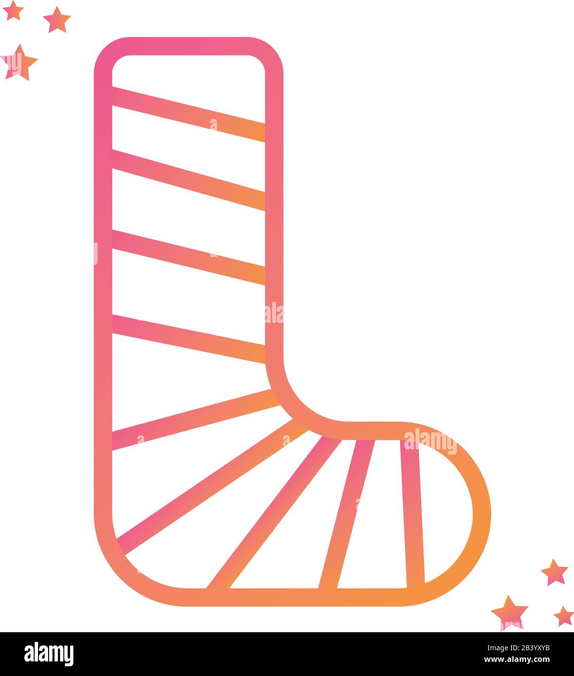 Bandaged leg Stock Vector Images - Alamy