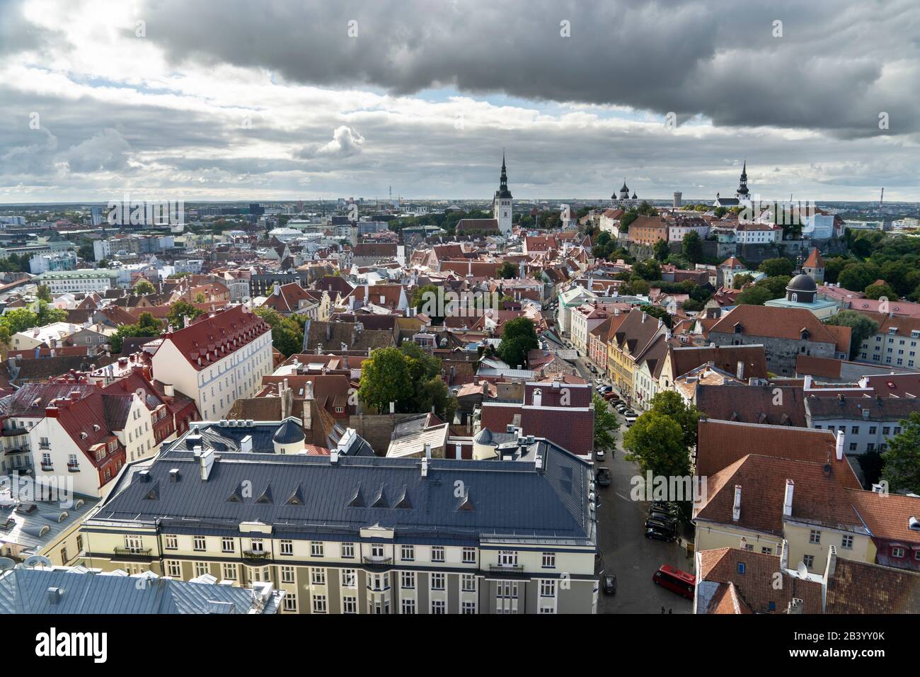 The Attractions of the Beautiful Medieval Town of Tallinn Stock Photo ...