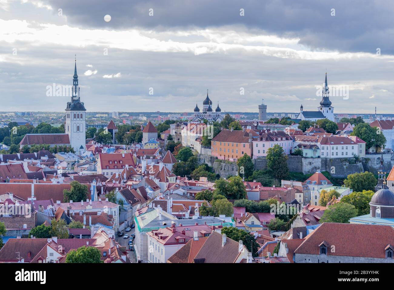 The Attractions of the Beautiful Medieval Town of Tallinn Stock Photo ...