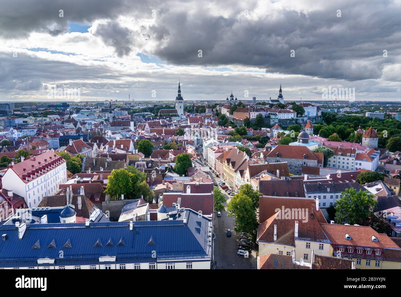 The Attractions of the Beautiful Medieval Town of Tallinn Stock Photo ...