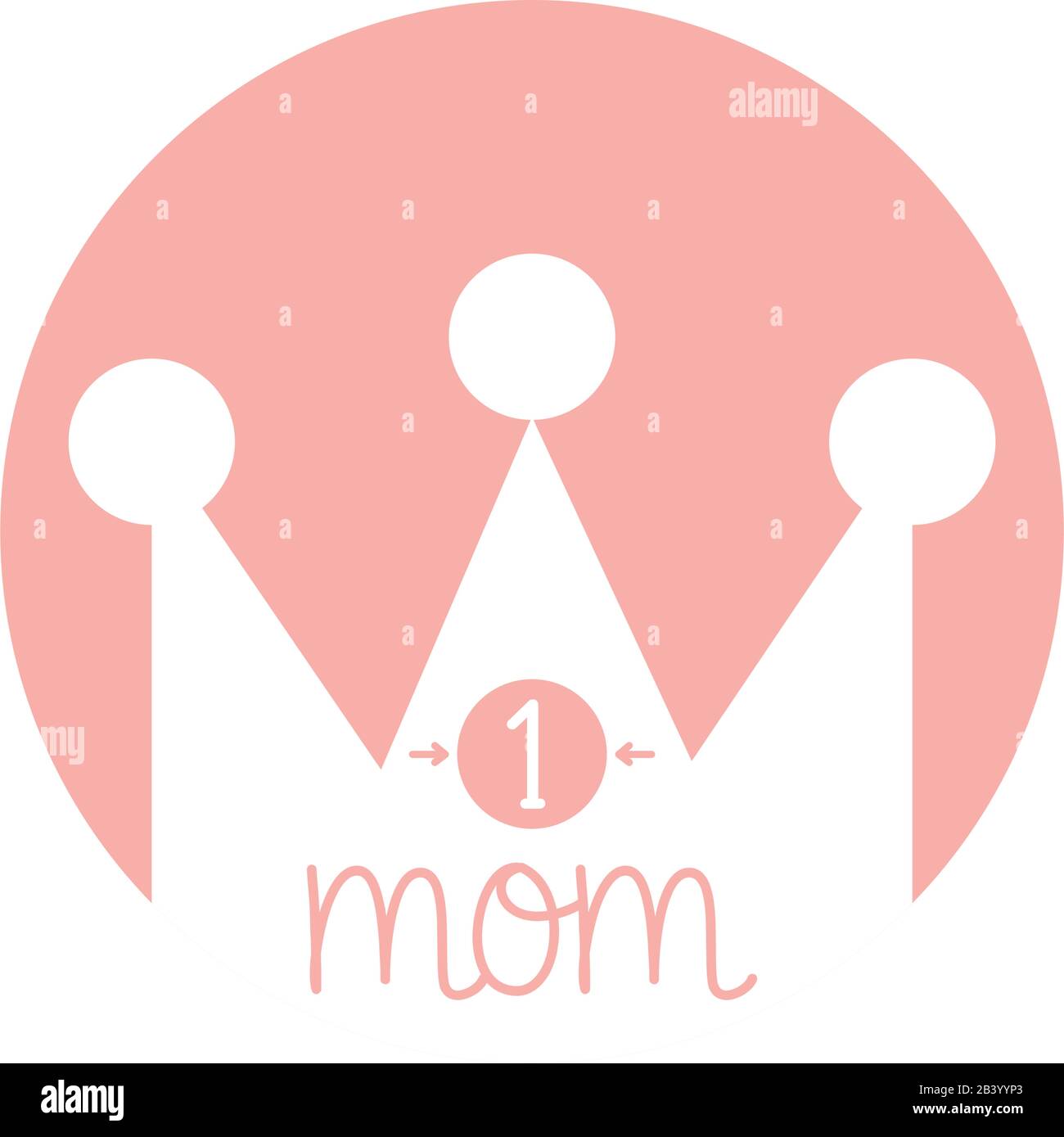 mom crown silhouette style icon design, happy mothers day love ...