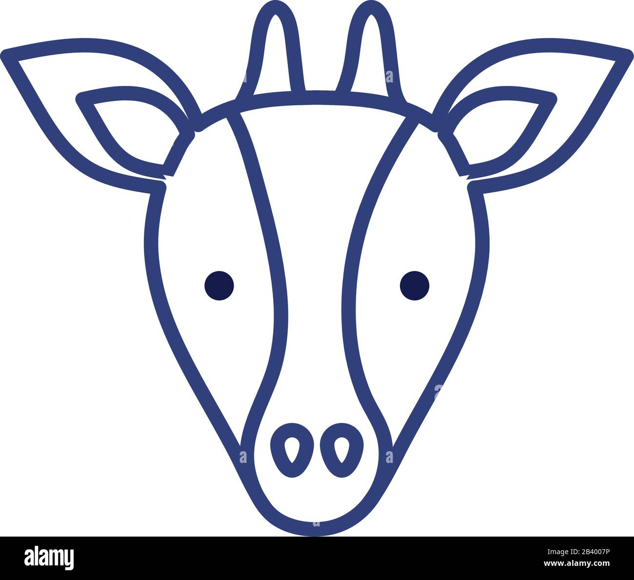 Cute giraffe cartoon line style icon vector design Stock Vector Image ...