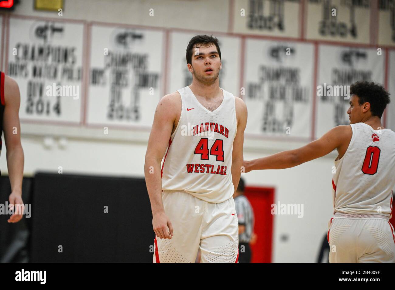 Harvard-Westlake power forawrd Mason Hooks (44) during a high school ...