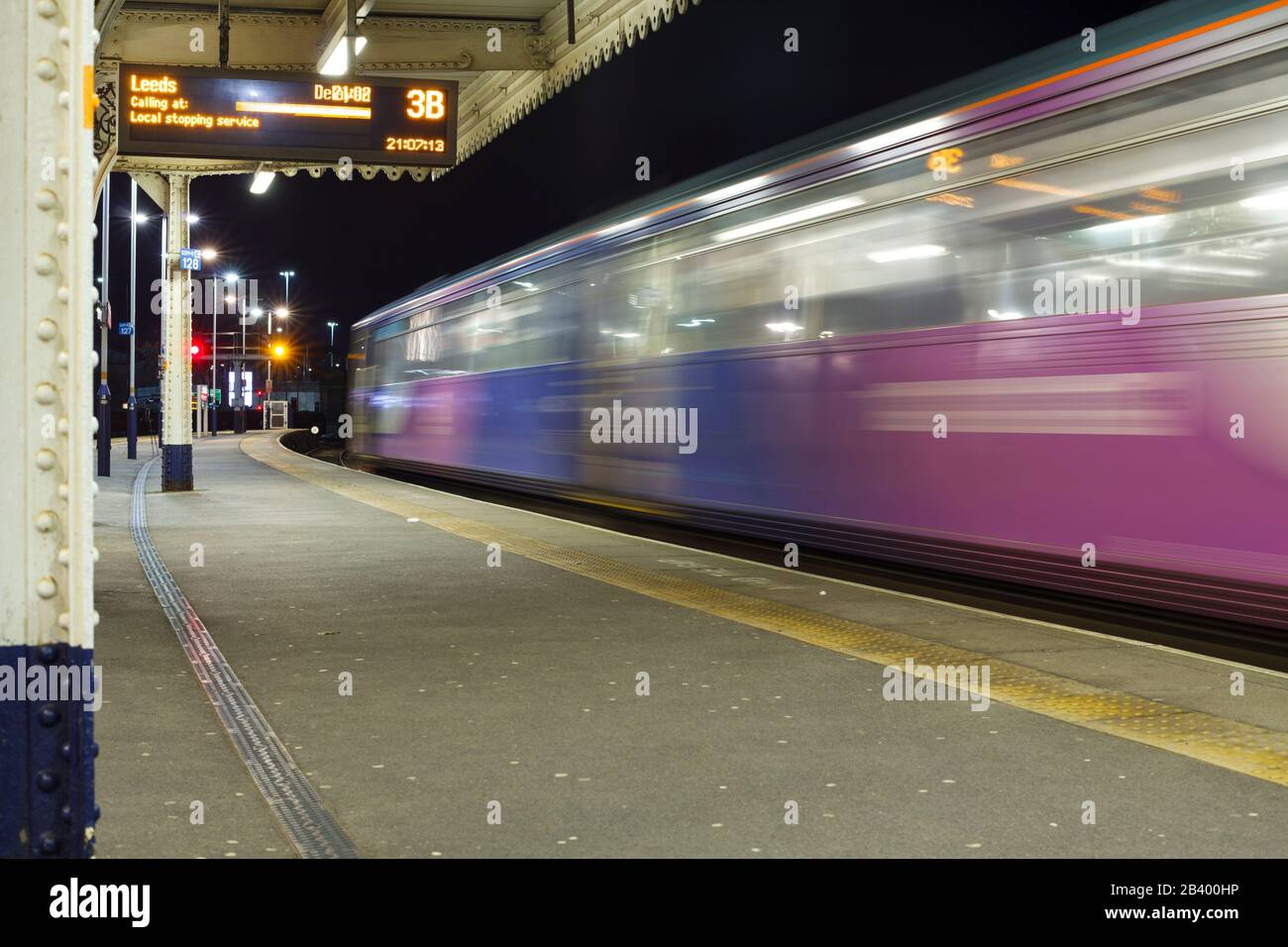 Northern rail class 144 pacer train 144006 departing Sheffield railway ...