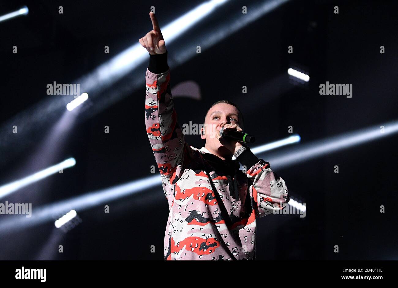 Aitch performs on stage at the Global Awards 2020 with Very.co.uk at ...