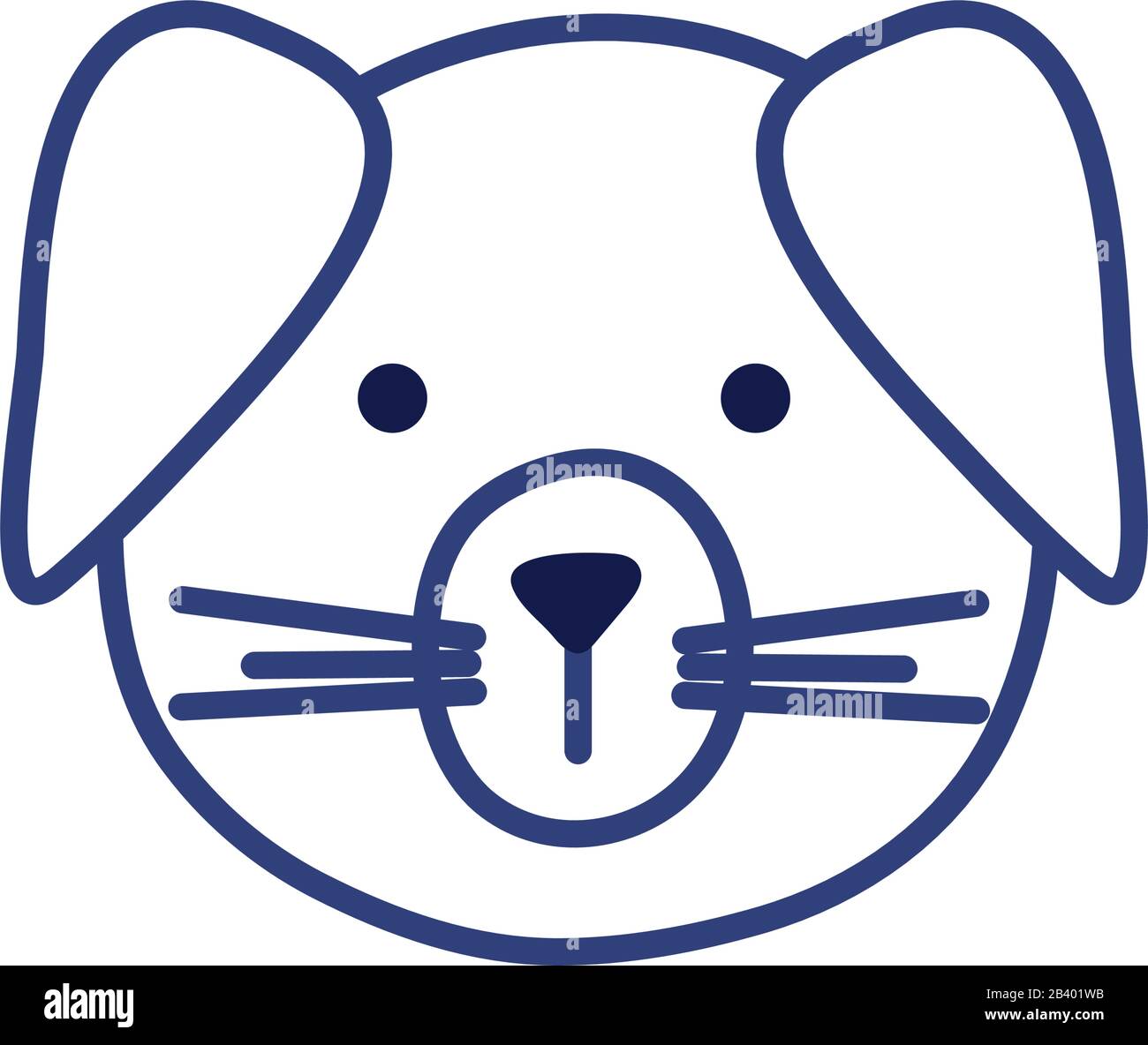 Cute dog cartoon line style icon vector design Stock Vector Image & Art ...