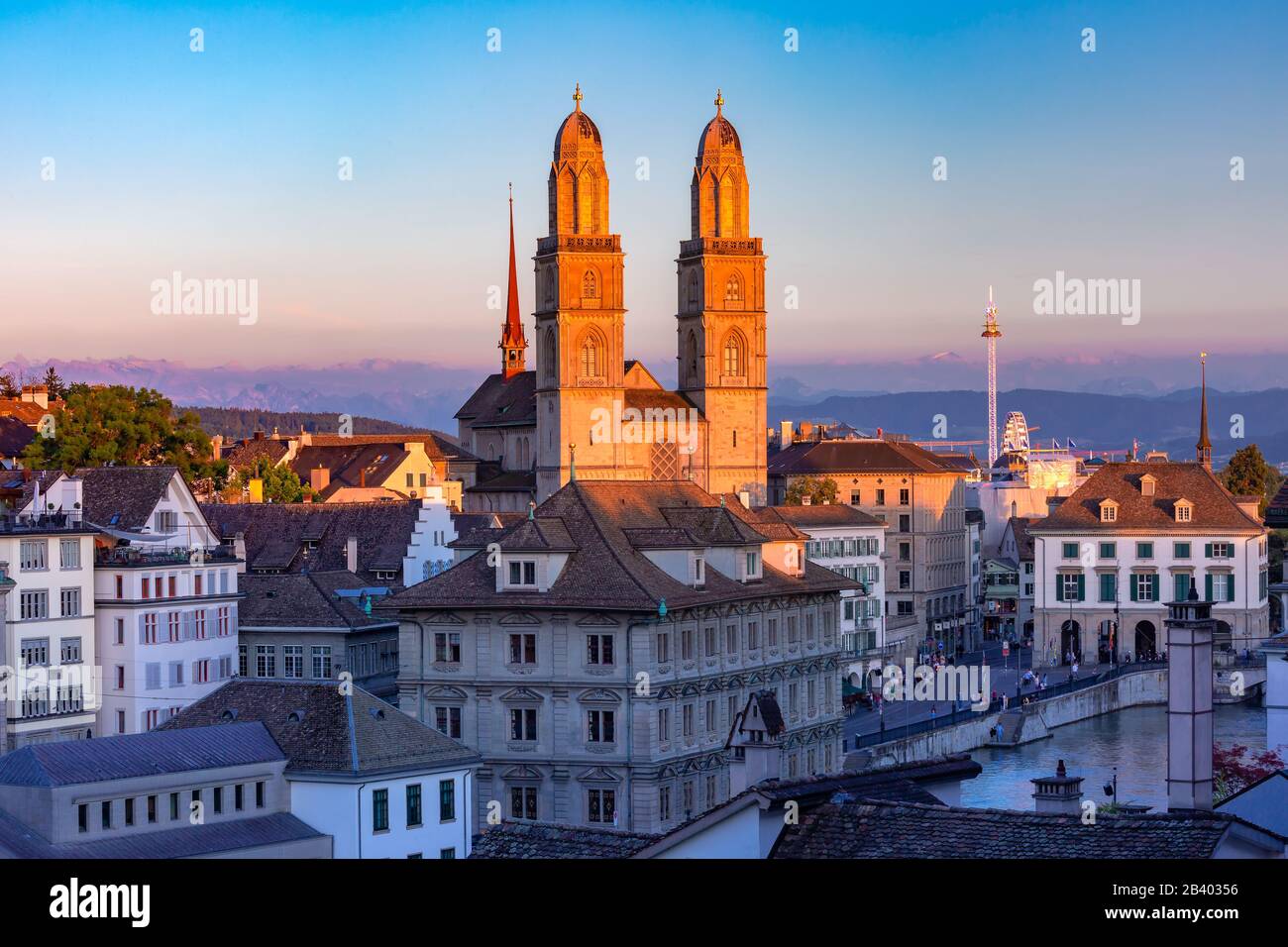 Switzerland zurich sunset hi-res stock photography and images - Alamy