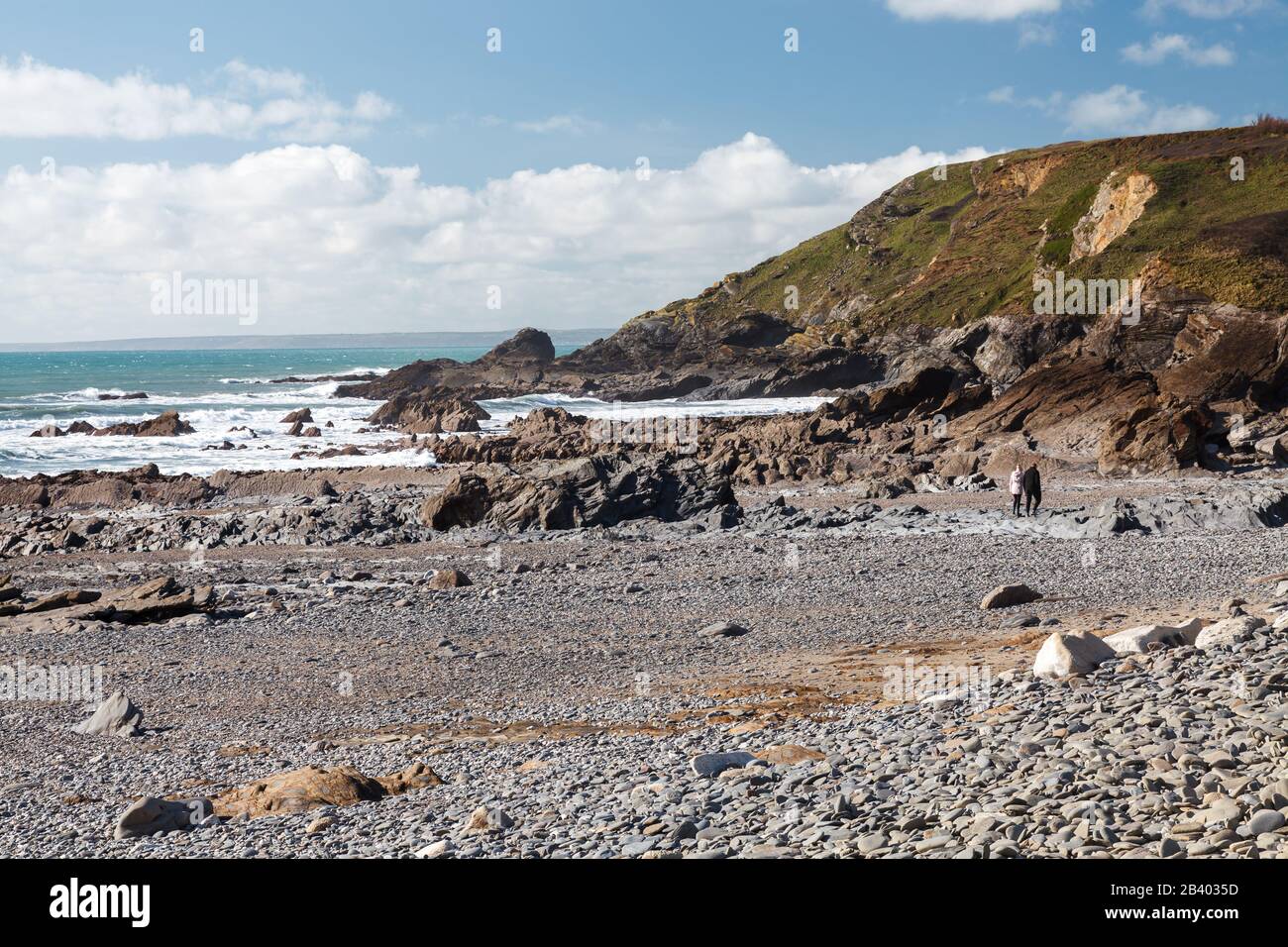 Rugged beach at Dollar Cove Gunwalloe Cornwall England UK Europe Stock ...